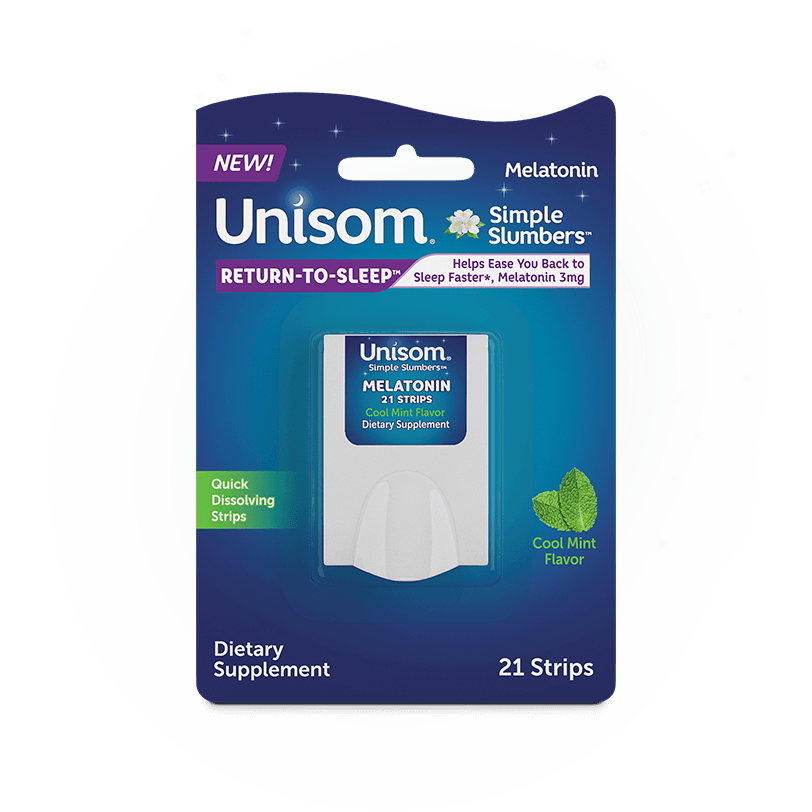 Simple Slumbers® Return to Sleep™ Melatonin Sleep Strips | Unisom®