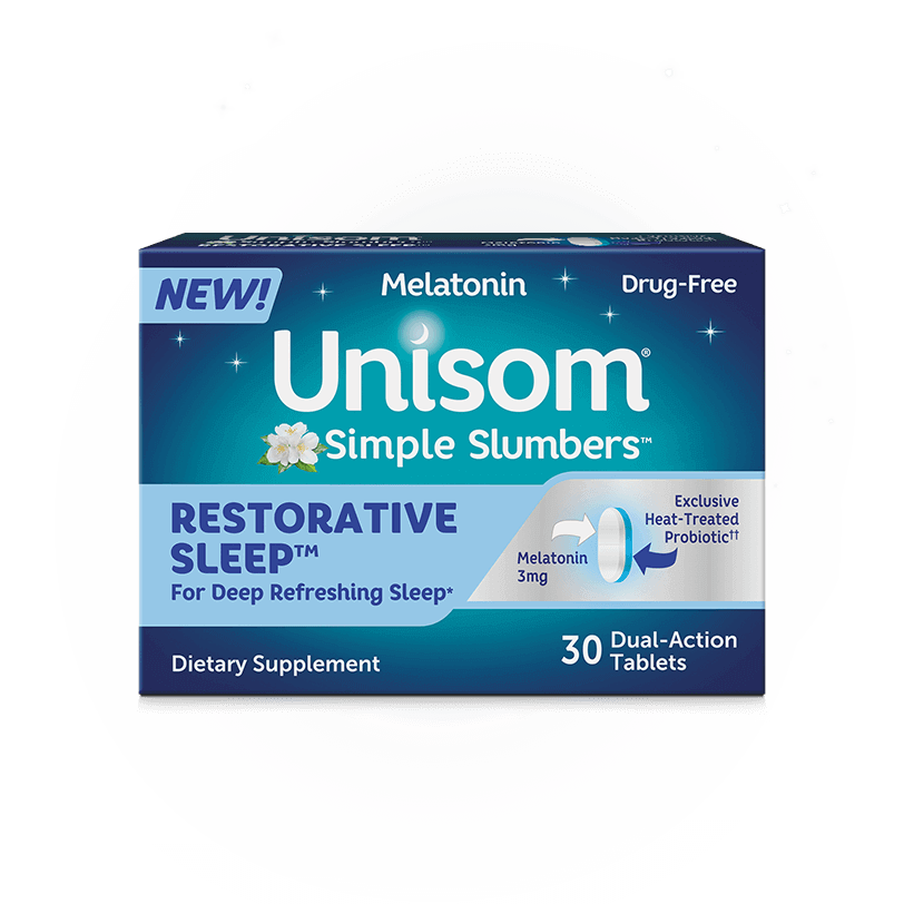 Simple Slumbers® Restorative Sleep™ Melatonin Tablets | Unisom®